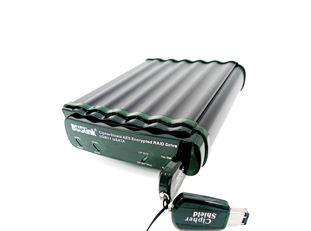 RAID 0 256-bit AES USB 3.1 Gen 2/eSATA SSD CipherShield FIPS 140-2 ...