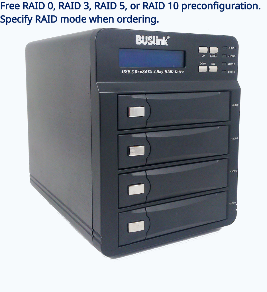 4-Bay RAID HDD USB 3.2 Gen 1 (3.0)/eSATA External Desktop Drive ...
